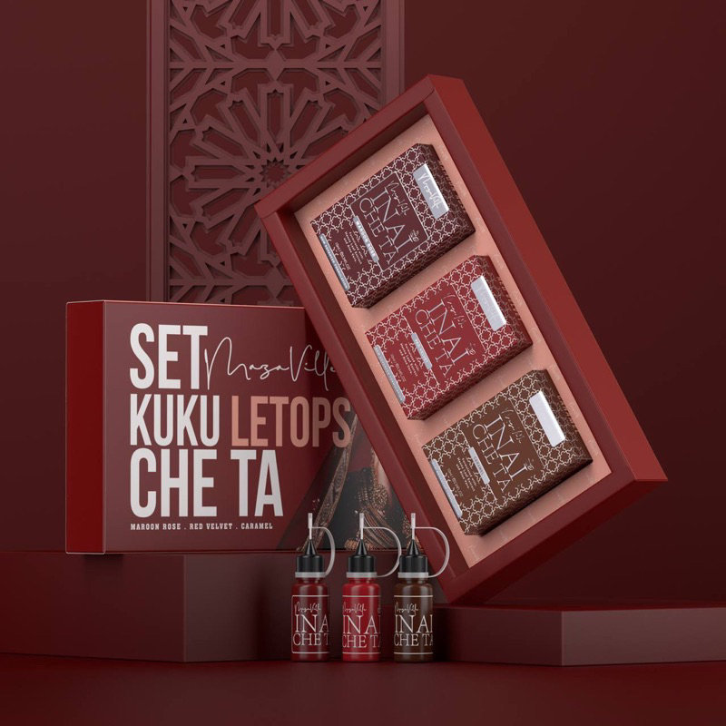 Innai CHE TA Original from HQ Pure Henna Inai Asli Set Box 3 in 1 ...