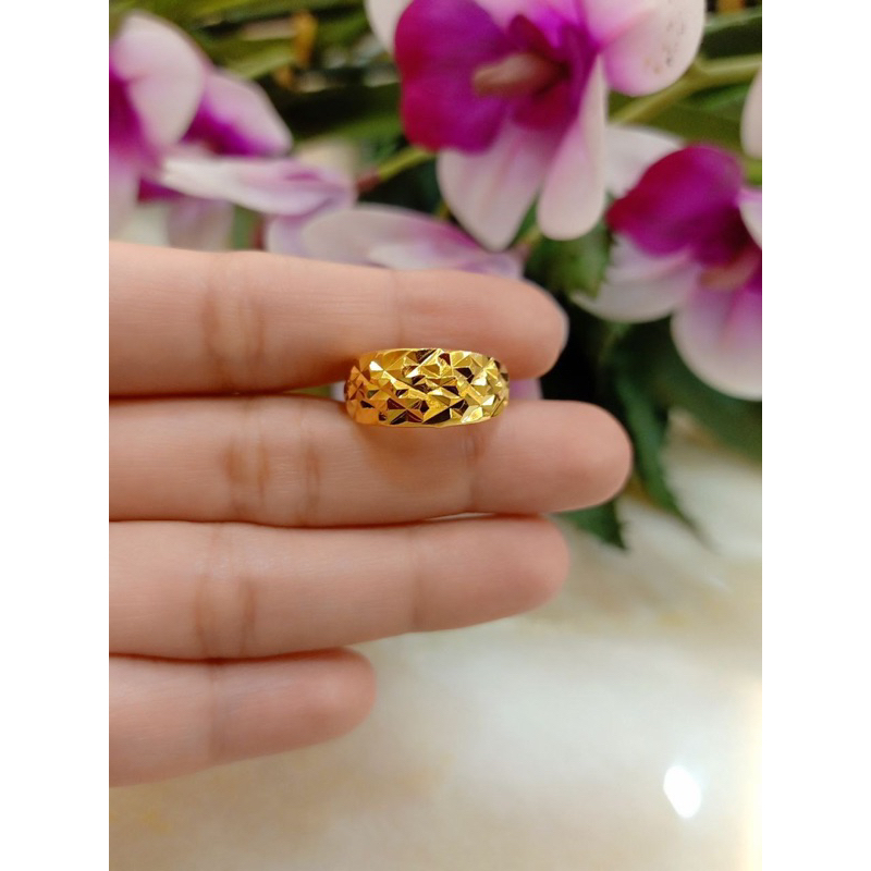 CINCIN PULUT DAKAP FULL BERCORAK EMAS SUASA 375 / 18K | Shopee Malaysia