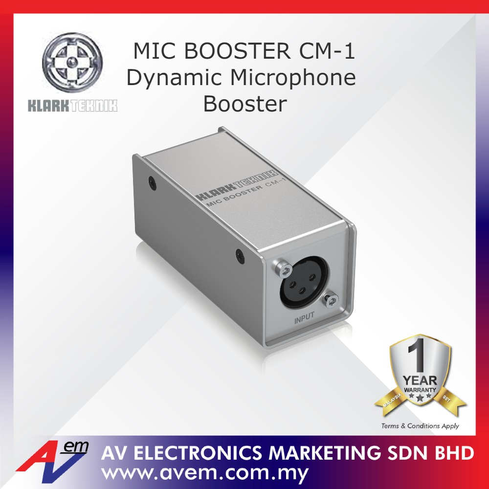 Klark Teknik CM-1 Dynamic Microphone Booster with High-Quality Preamp ...