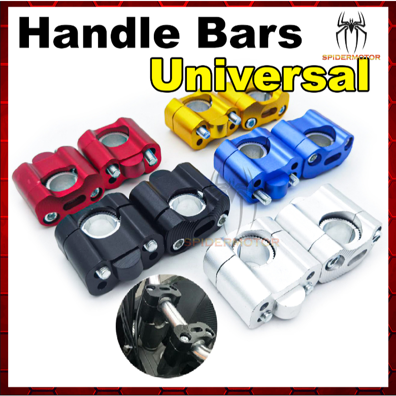 HANDLE BAR RISER FOR UNIVERSAL MOTORCYCLE (2 PCS) BLACK RED SILVER GOLD ...