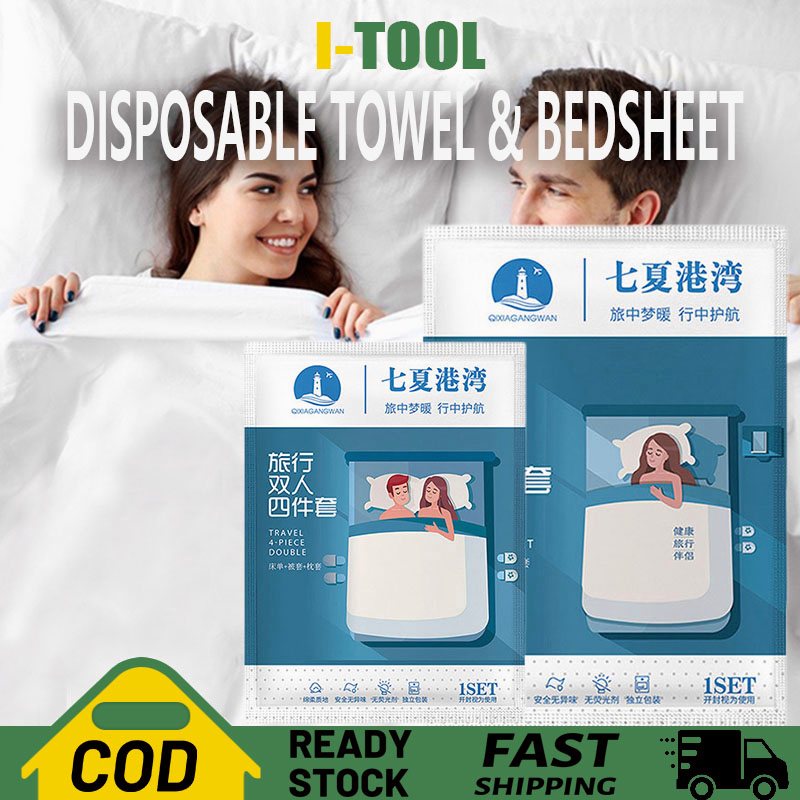 Disposable Travel Bed Sheet Cover Disposable Bed Sheets Set hotel ...