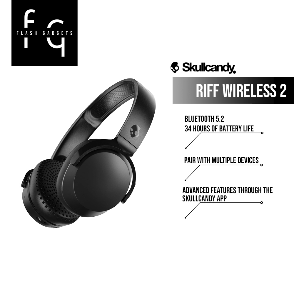 Skullcandy Riff Wireless 2 On-Ear Heaphones I 1 Year Skullcandy ...