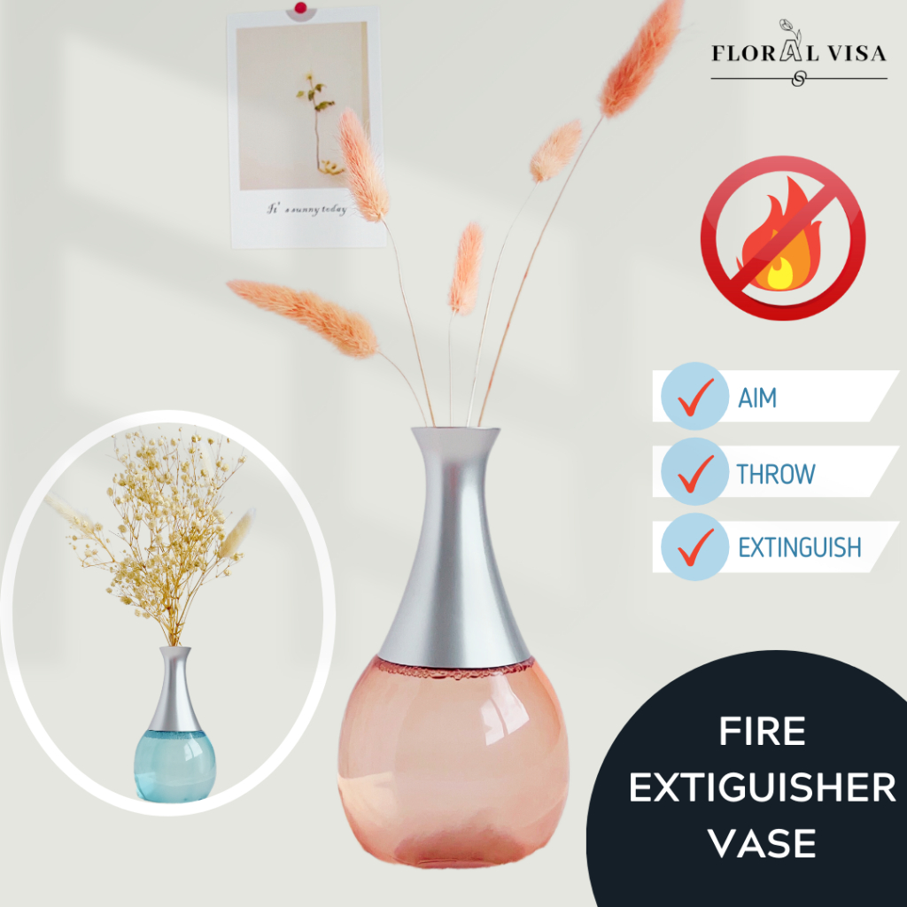 THROWING TYPE FIRE EXTINGUISHER SAFEVASE - PRESERVED FLOWER GIFT SET ...