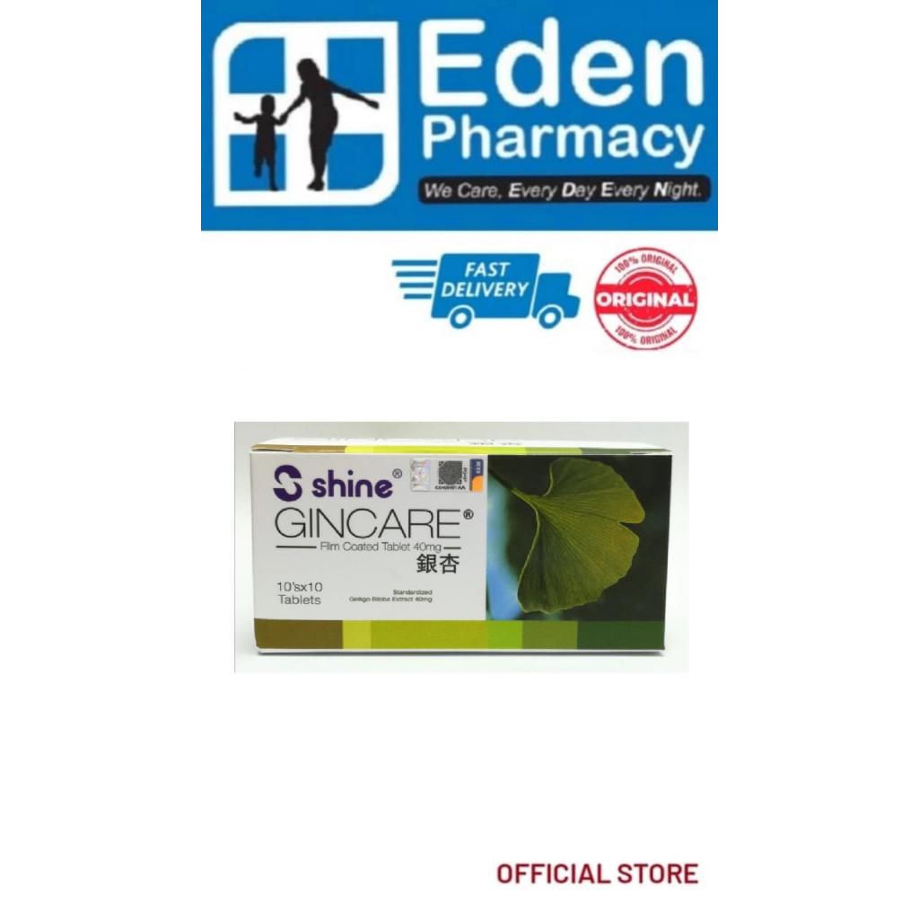 Shine Gincare Film Coated Tablet 40mg ( 10's x 10 ) | Shopee Malaysia