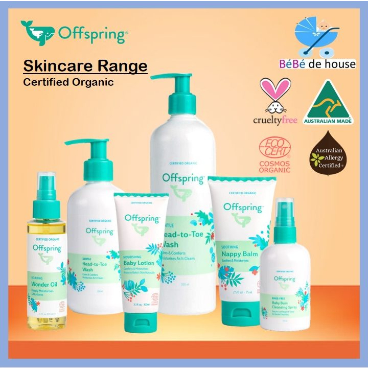 Offspring Skincare Organic Gentle Head to Toe Wash / Baby Lotion ...
