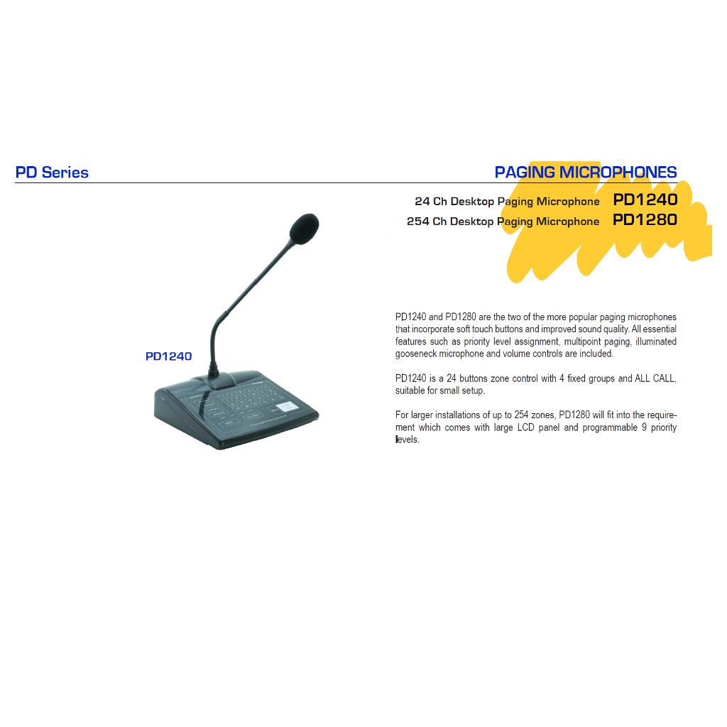 Amperes 24 Ch Desktop Paging Microphone PD1240 | Shopee Malaysia