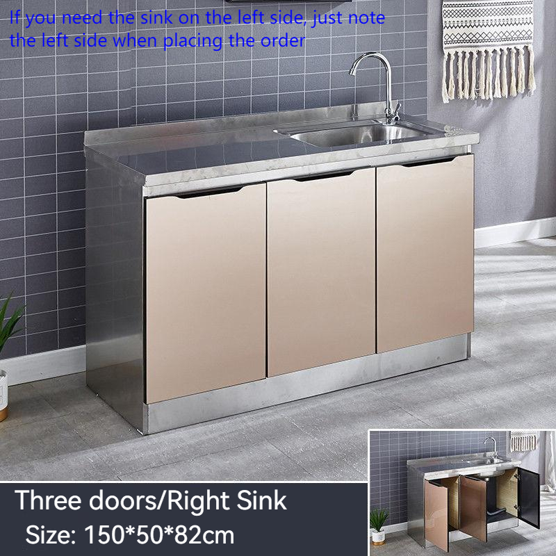 Stainless Steel Kitchen Cabinets🔥 Simple Stove Cabinet Cabinets ...