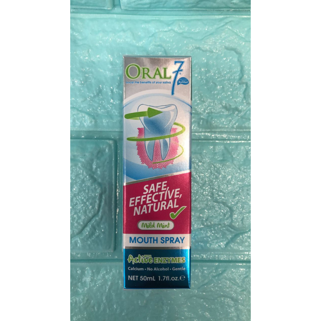 ORAL 7 REAL DRY MOUTH RELIEF MILD MINT MOUTH SPRAY 50ML | Shopee Malaysia