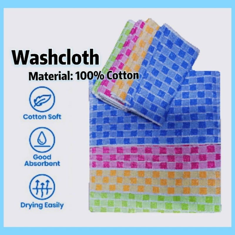Checkered Patern Face Towel/Tuala kecil serbaguna / Handkerchief / Sapu ...
