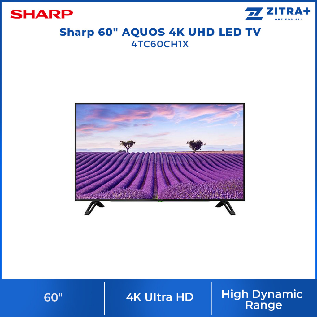 SHARP AQUOS 60" 4K UHD Digital TV 4TC60CH1X | X4 Master Engine Pro II ...