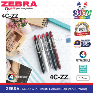 Zebra 4C-ZZ 4 in 1 Multi Colours Ball Pen 0.7mm | Shopee Malaysia