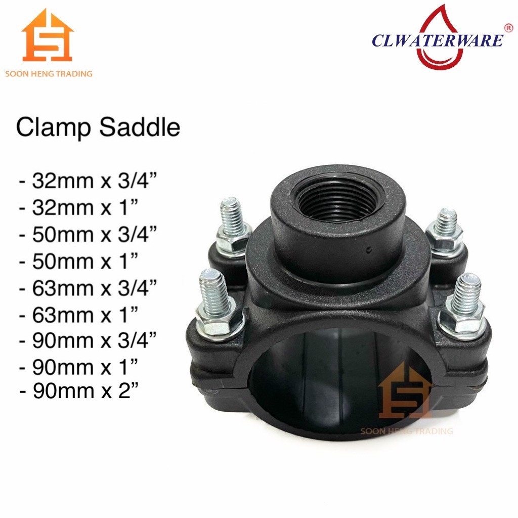 [READY STOCK] Clamp Saddle/ Poly Clamp Saddle HDPE Pipe / 32mm, 50mm, 63mm, 90mm | Shopee Malaysia