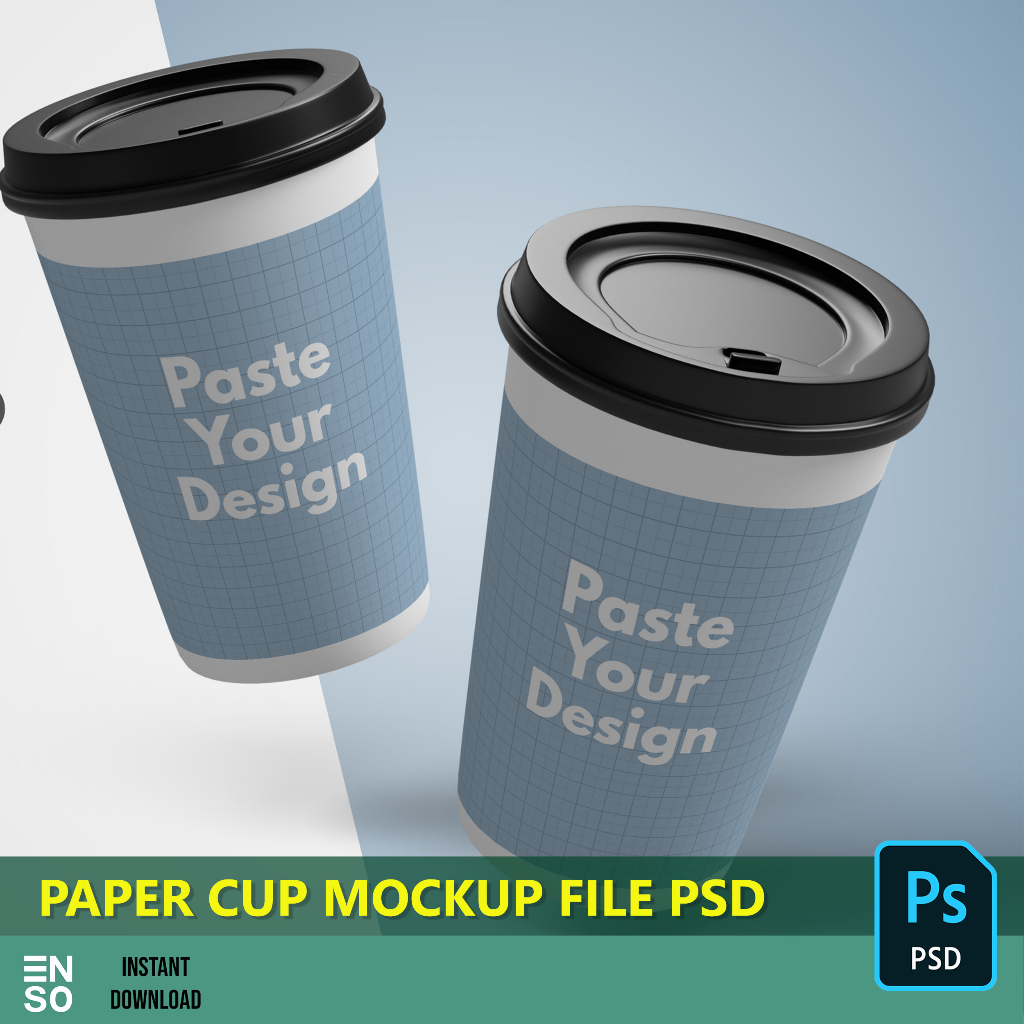 Photoshop Editable Template Mockup File | Coffee Paper Cup Design ...