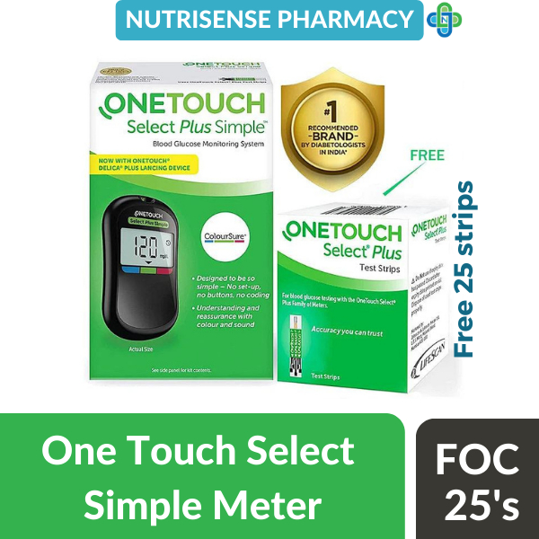 OneTouch Select Plus Simple® meter FREE 25 strips | Shopee Malaysia