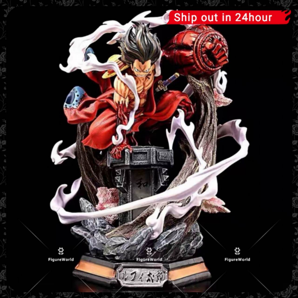 READY STOCK40CM ONE PIECE TT SNAKEMAN LUFFY FORTH GEAR COPY RESIN GK ...