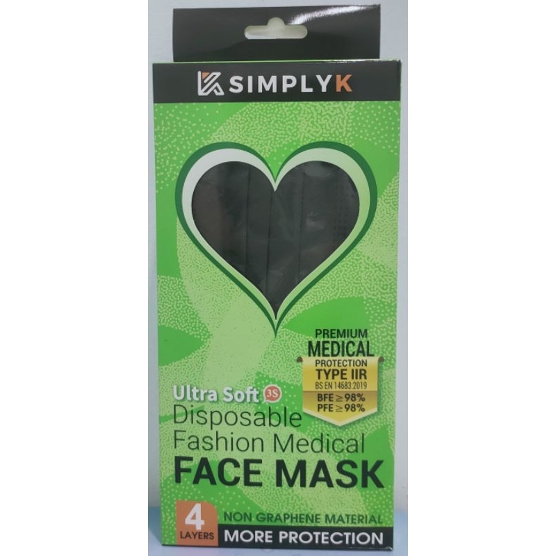 SIMPLY K 4 PLY PREMIUM MEDICAL FACE MASK ( HEAD LOOP - 20 PCS ...