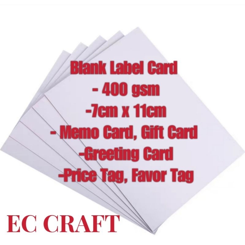 Blank Label Card/DIY Paper Card/White Card/Empty Flash Card/DIY Card ...