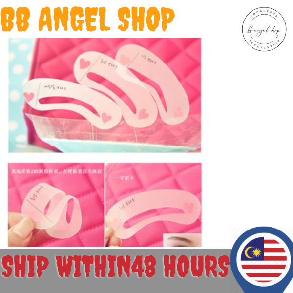 Pembentuk Kening 3 Styles Shape Mini Eye Brow Class Frame Drawing Guide
