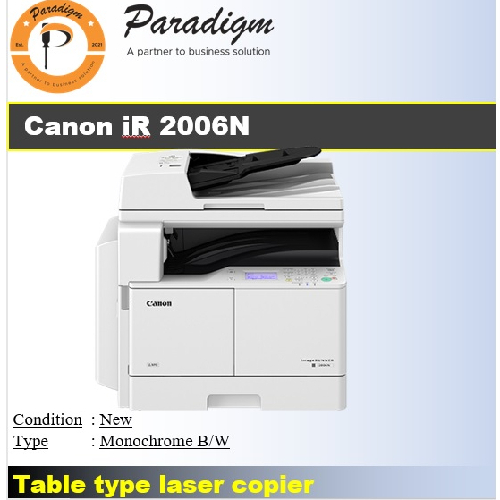 Canon iR 2006n A3 Network Table Laser Printer | Shopee Malaysia