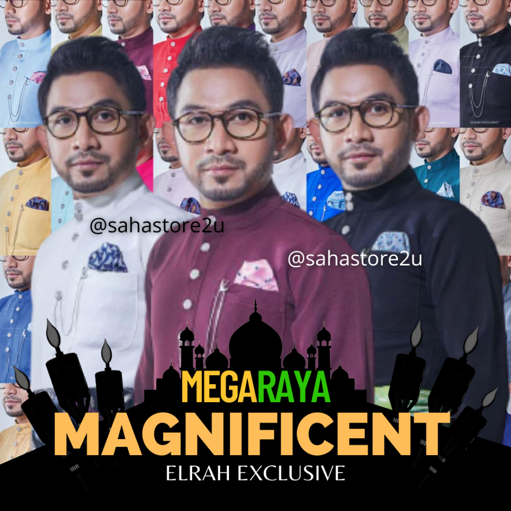 Baju Melayu Magnificent Vol1 Elrah Exclusive BAJU RAYA Off White Lilac ...