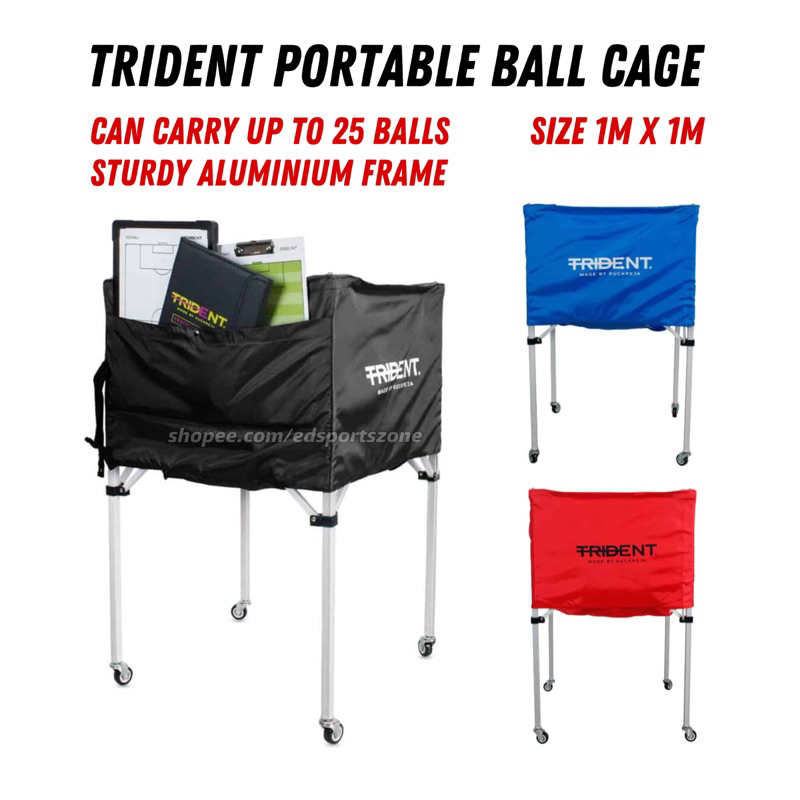 Trident Portable Ball Cage Cart - Ball Carrier - Ball Trolley - Troli ...