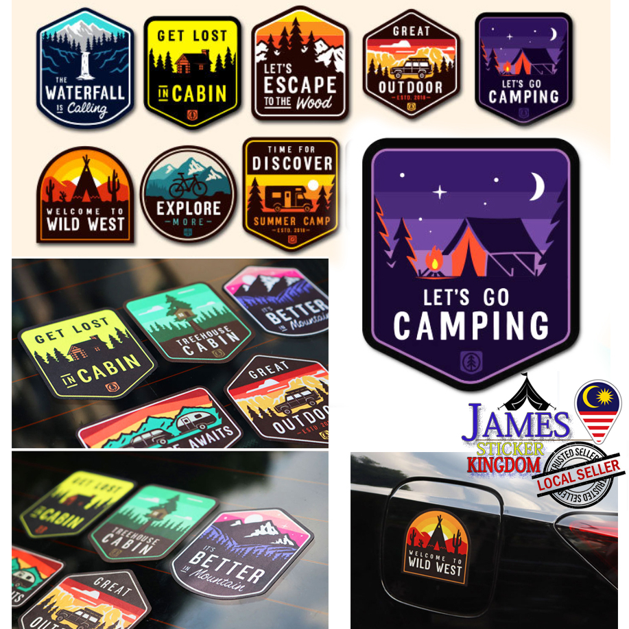 Car Bagde Sticker Outdoor Camping Decoration Cutting Stickers ART ...