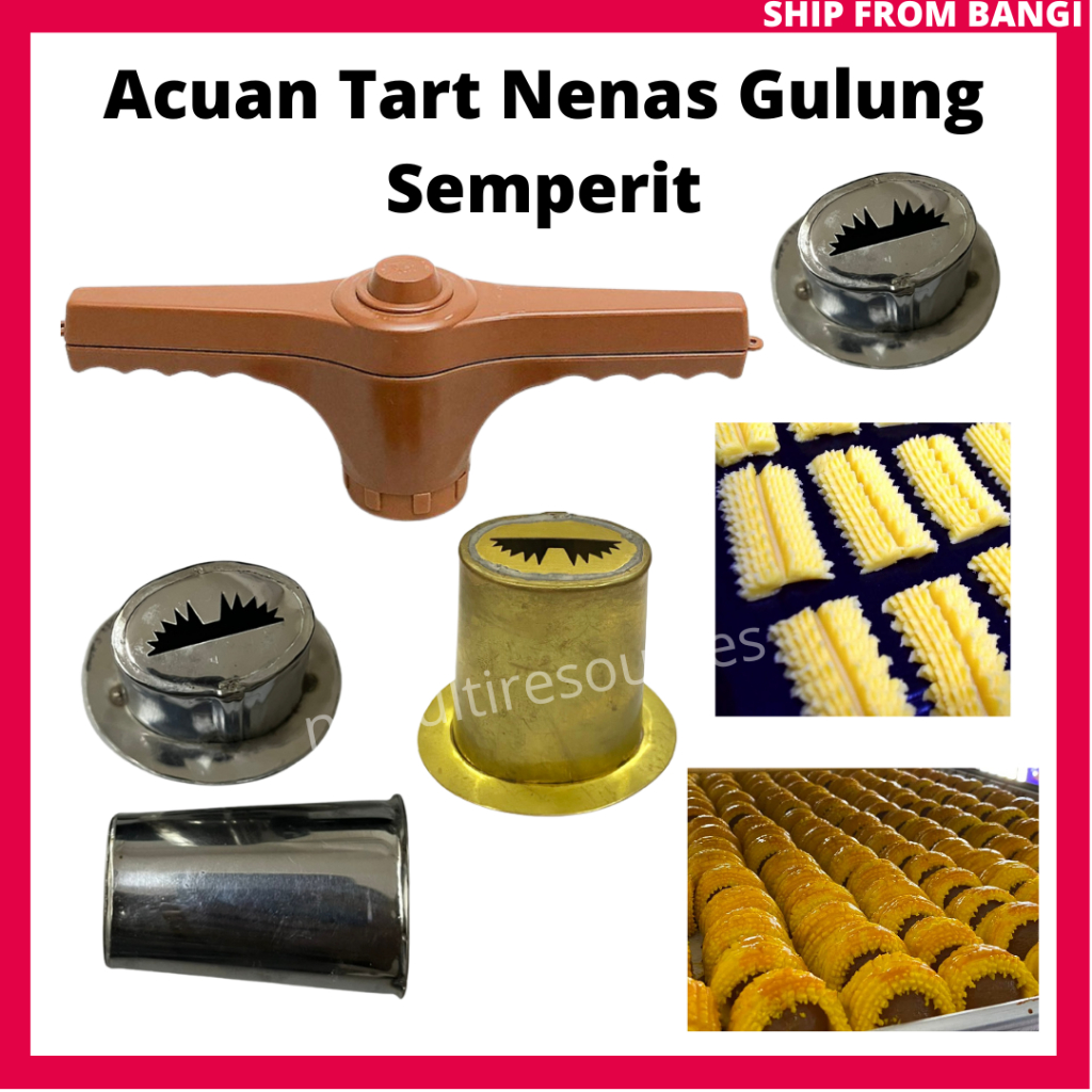 Acuan Tart Nenas Gulung Semperit Klasik Kuih Asli Tembaga Stainless ...