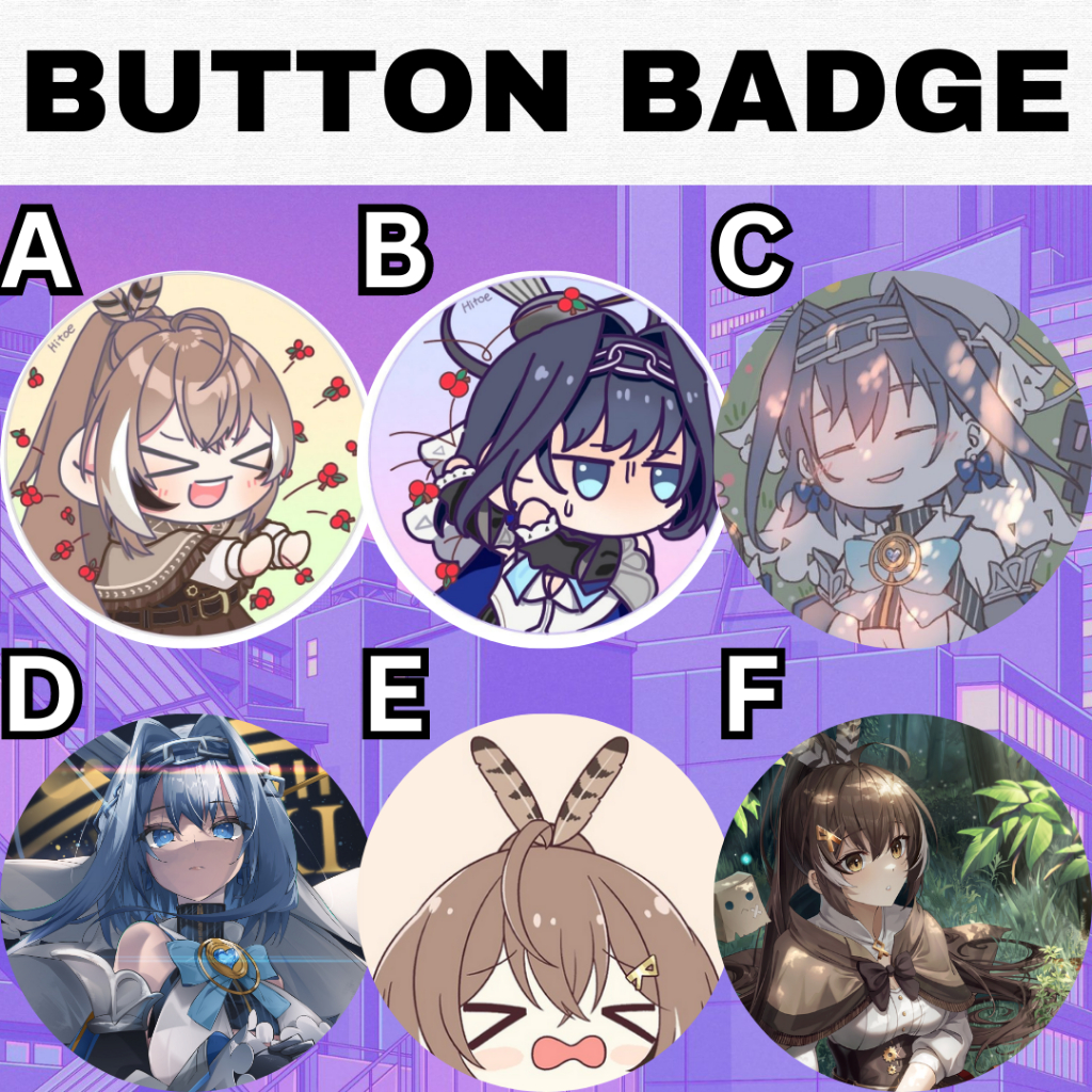 HOLOLIVE EN COUNCIL NANASHI MUMEI OURO KRONNI BUTTON BADGE ANIME VTUBER ...