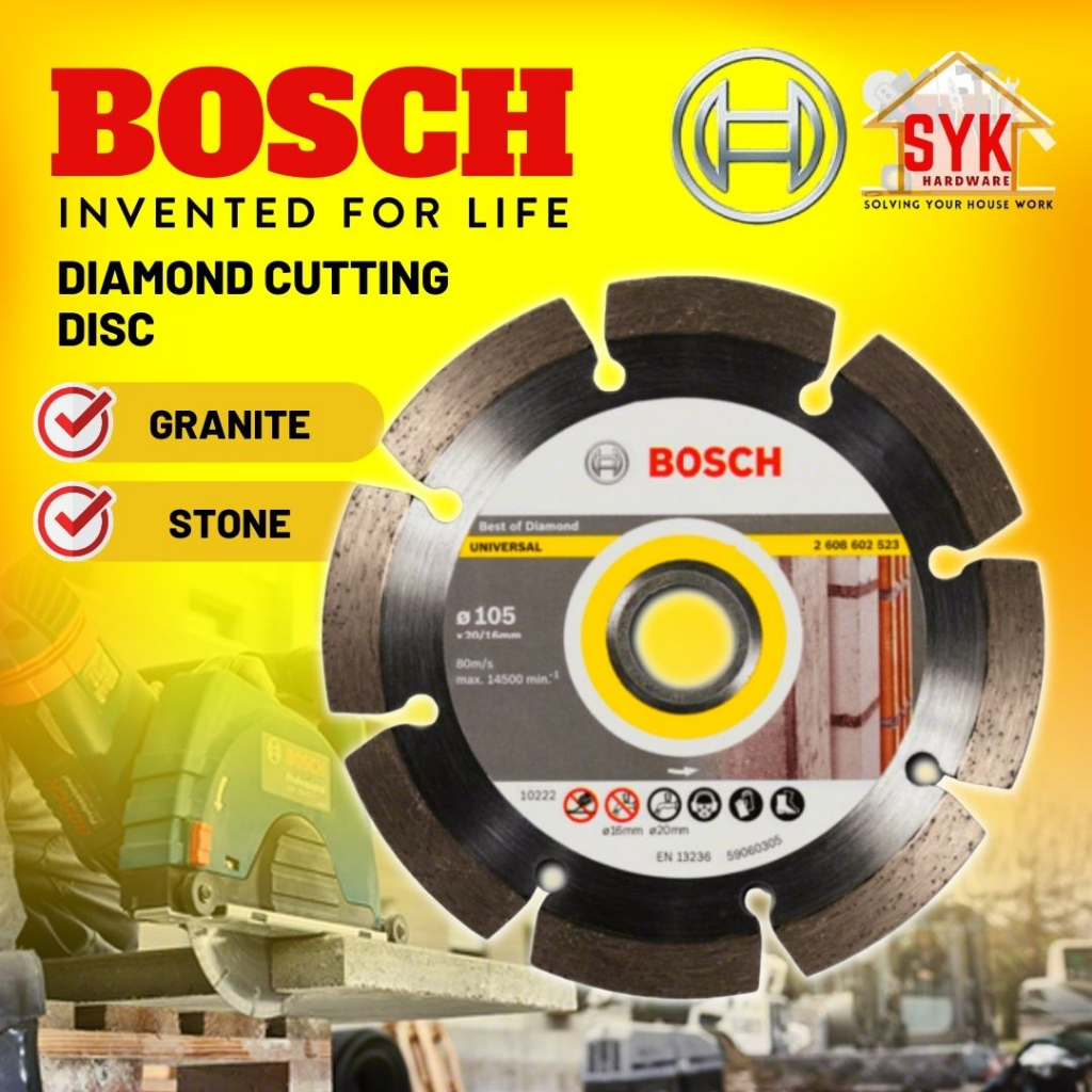SYK Bosch Best Of Diamond Cutting Disc Angle Grinder Brick Stone Cakera ...