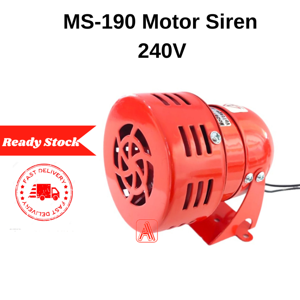 MS190 Mini Motor Siren 3 inch (3") MS-190 (DC12V / DC24V / AC240V ...