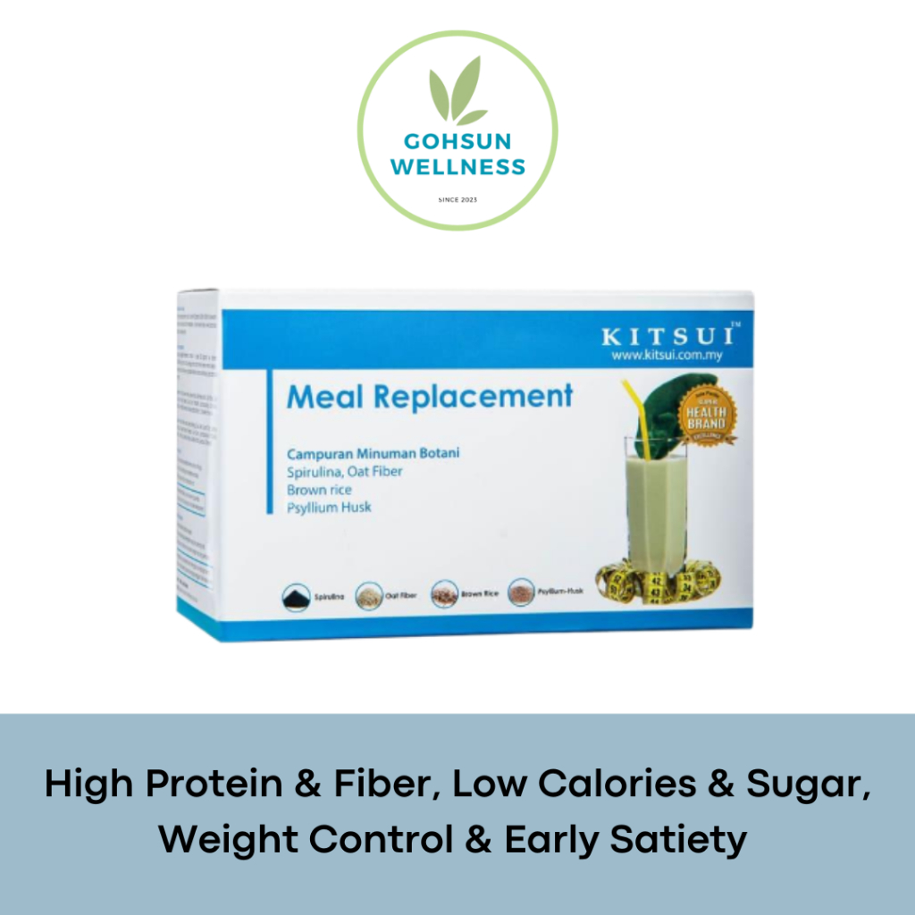 KITSUI Meal Replacement 15s 低热量低糖分螺旋藻糙米膳食纤维美味代餐 *Brown rice, Spirulina ...