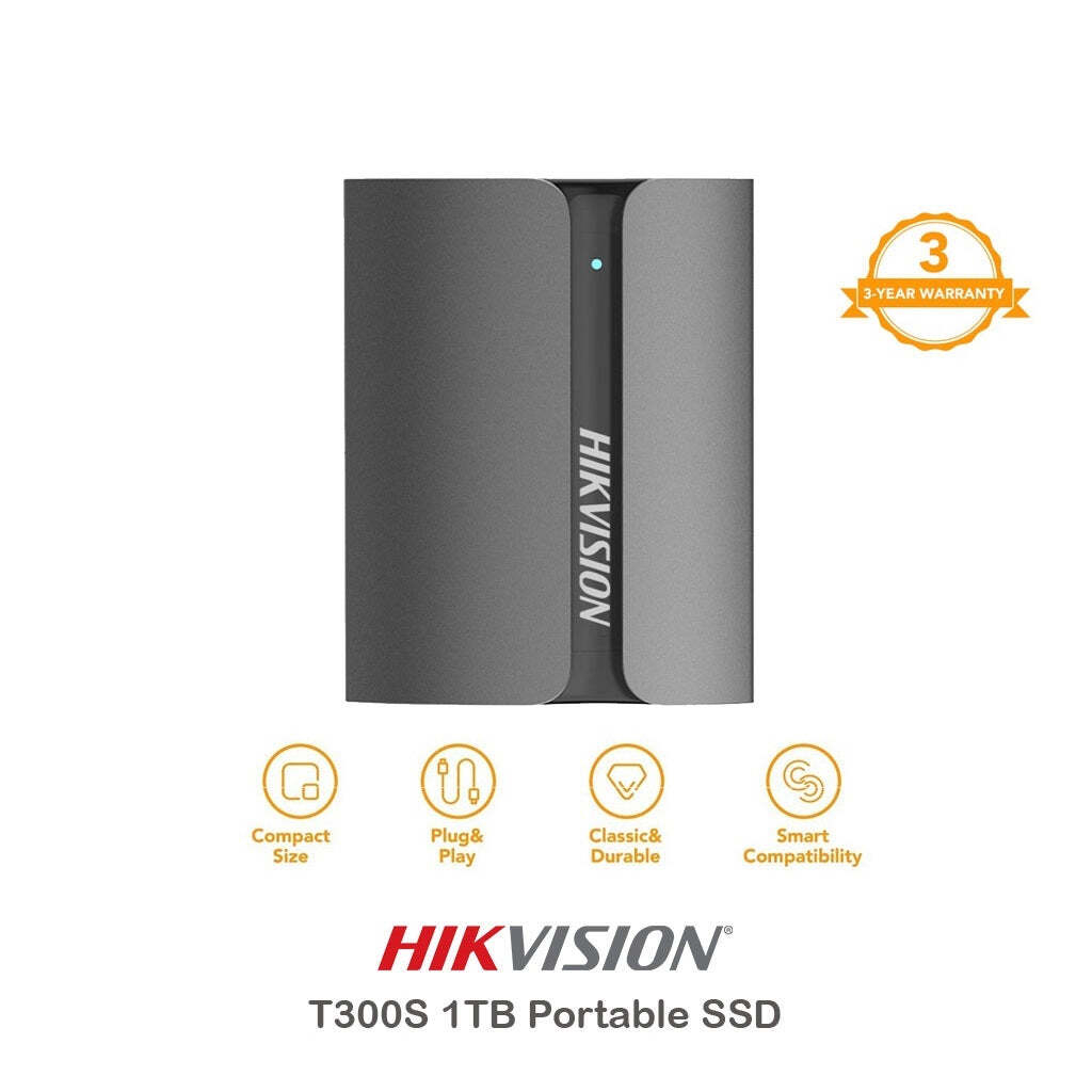 HikVision T300S Portable SSD 1TB USB 3.1 Type-C 560mb External SSD ...