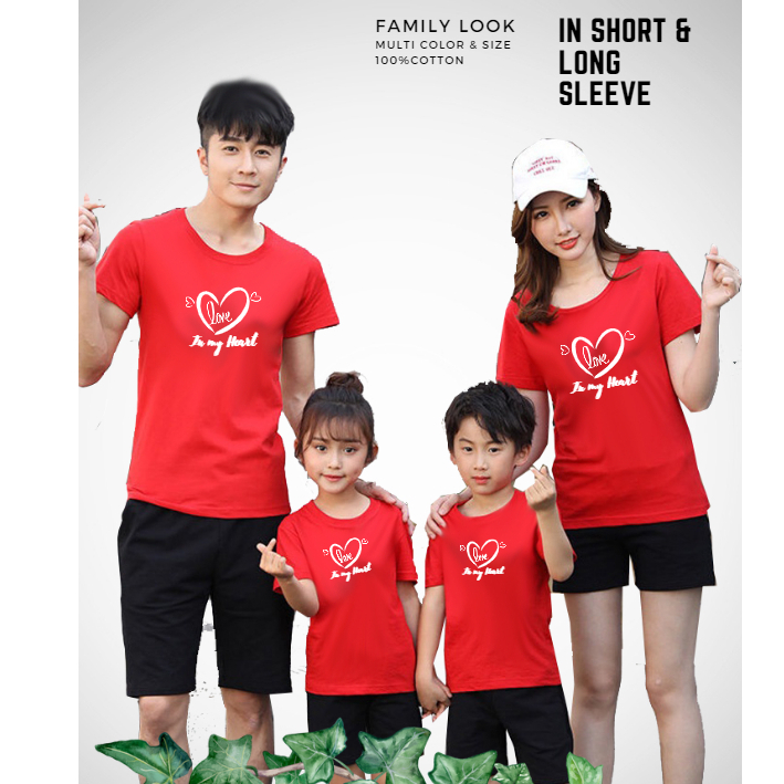 Love Family Tshirt Collection Baju Family Day 100% Cotton Baju Family ...