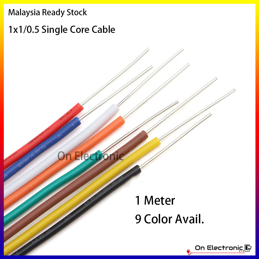 1 Meter Single Core Single Strand Signal Wire 1/0.5mm Single Core Wire ...