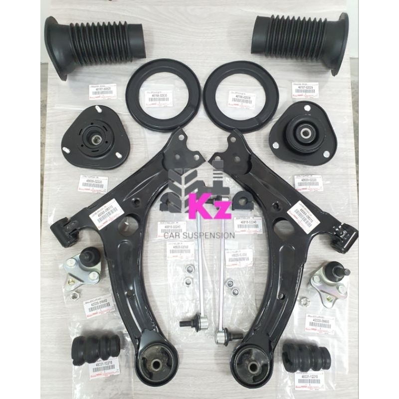 TOYOTA ALTIS ALL ZZE122 /ZZE14/ZRE142 - 16 IN 1 SET- FRONT ABSORBER ...