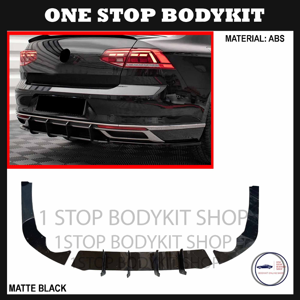VOLKSWAGEN PASSAT B8.5 OVERSEA VERSION REAR BUMPER DIFFUSER LIP WITH ...
