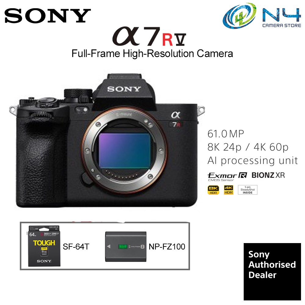 Sony A7R V / A7RV / A7RM5 / A7R Mark 5 Full Frame Mirrorless Camera ( 1+1 Year Sony Malaysia ...