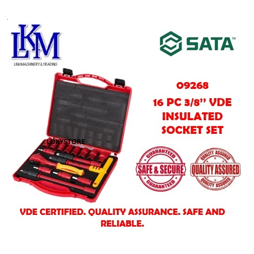 SATA 09268 16PCS 3/8" Dr. VDE Insulated Socket Set | Shopee Malaysia