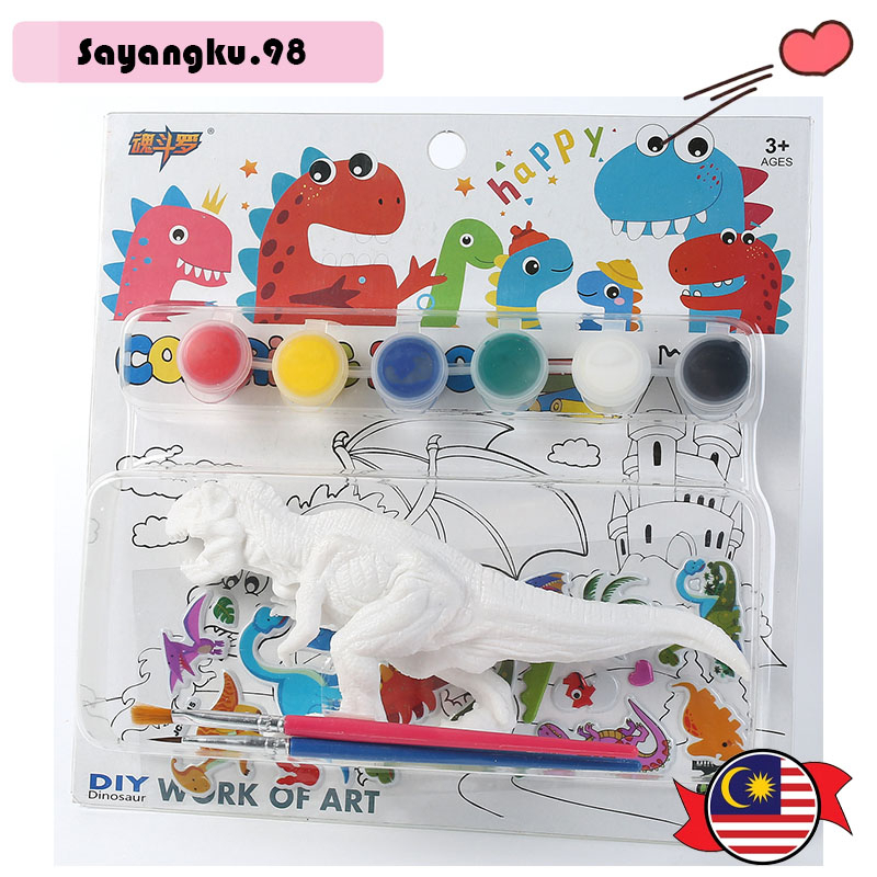 Kids DIY Dinosaur Painting Set Creative Dinasour 3D Paint and Play Set ...