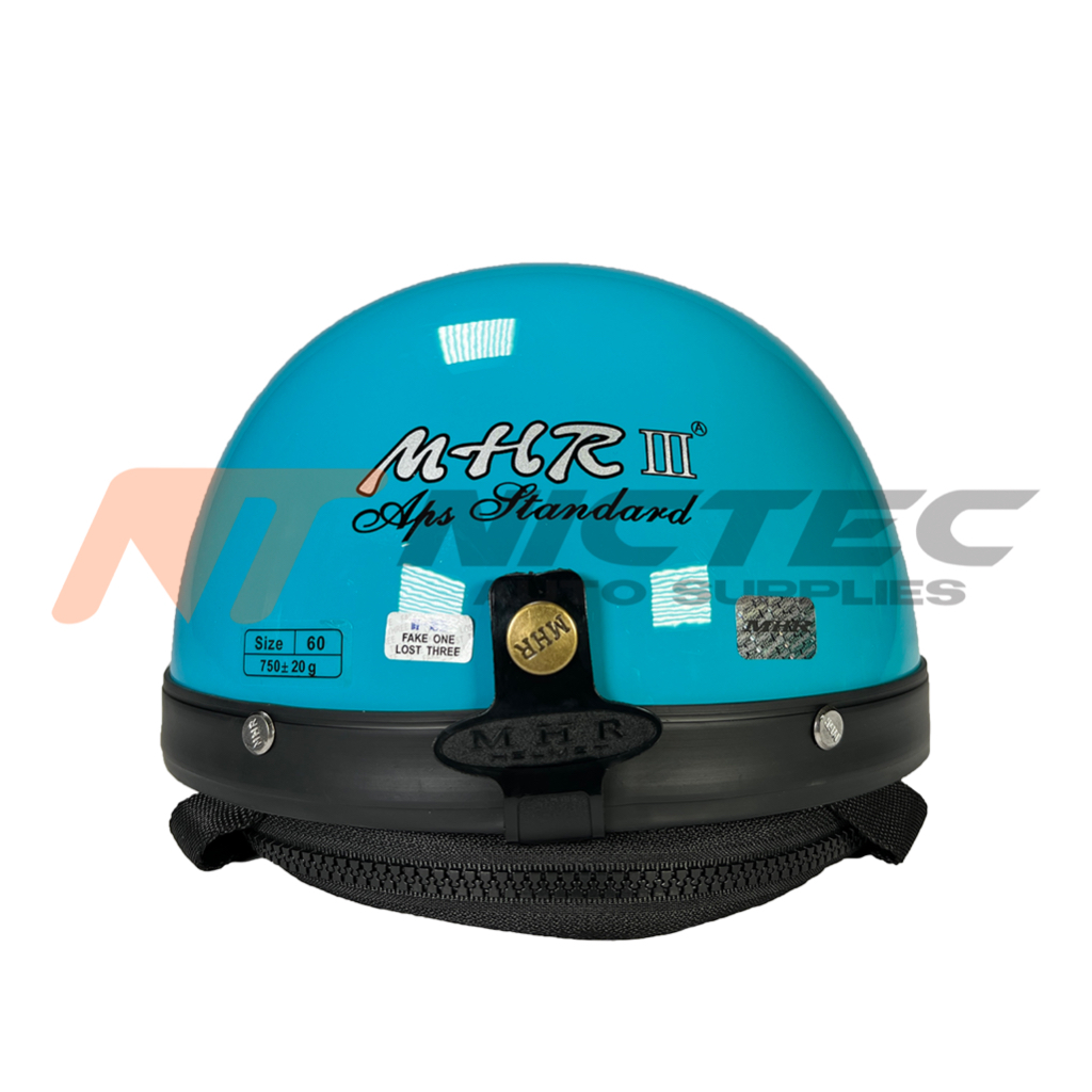 MHR HELMET 100% ORIGINAL!!! STENG SEPARUH TOPI KELEDAR HALF CUT BLACK ...