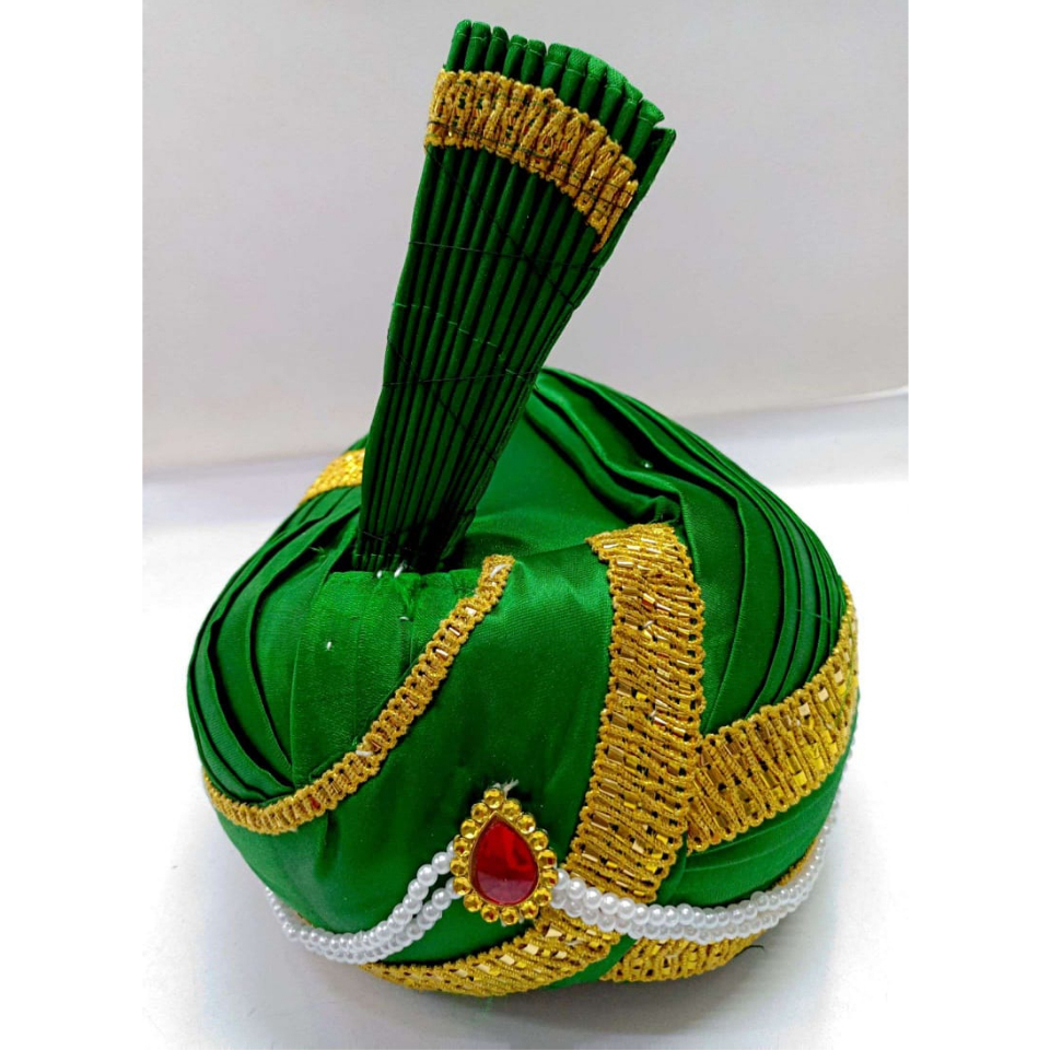 Thalapa / Embellished Art Silk Turban ( Very Big size Swamy / Wedding ...