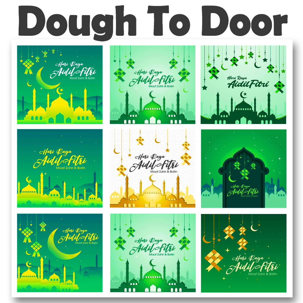 Hari Raya Ramadan Aidilfitri Thank You Sticker Label Pelekat Bulat ...