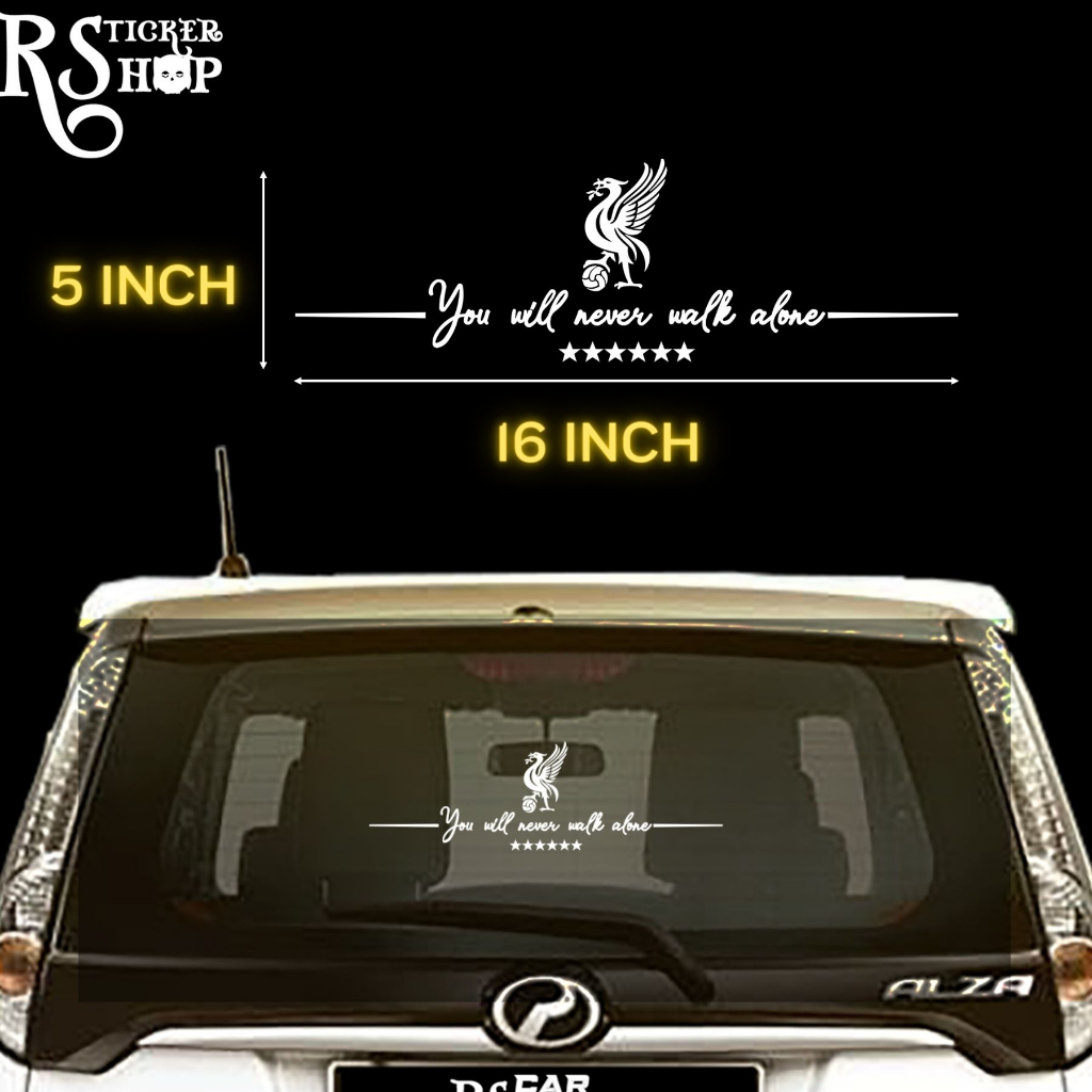 LiverPool Football Club You'll never walk alone Plotter Cut Decal Car ...