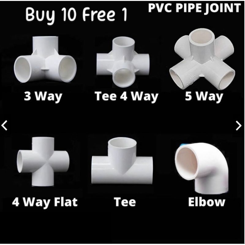 PVC fitting Pipe Joint Connector Penyambung Paip 3/4/5 Way for DIY/Conduit/PVC | Shopee Malaysia