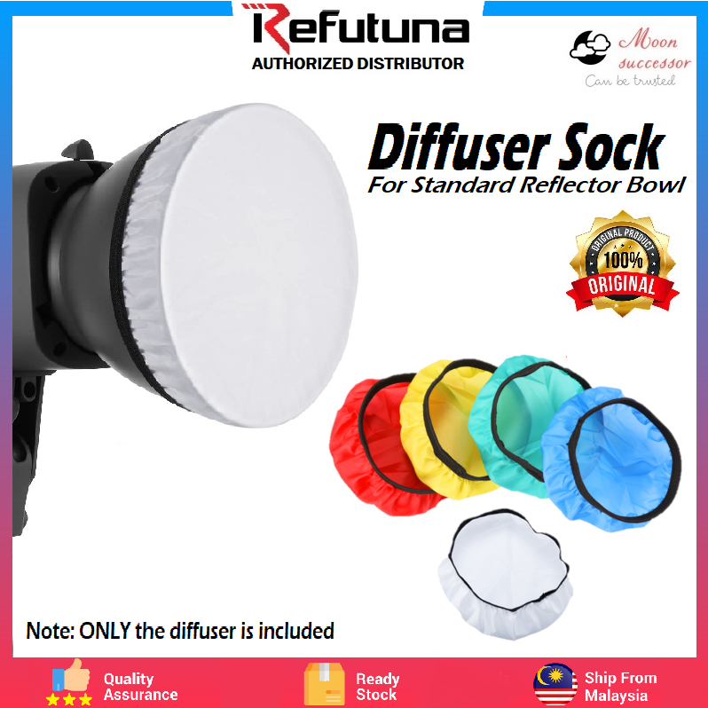 Refutuna 7" Translucent Soft White Diffuser Sock for Standard Reflector 18cm Flare Reflectors ...