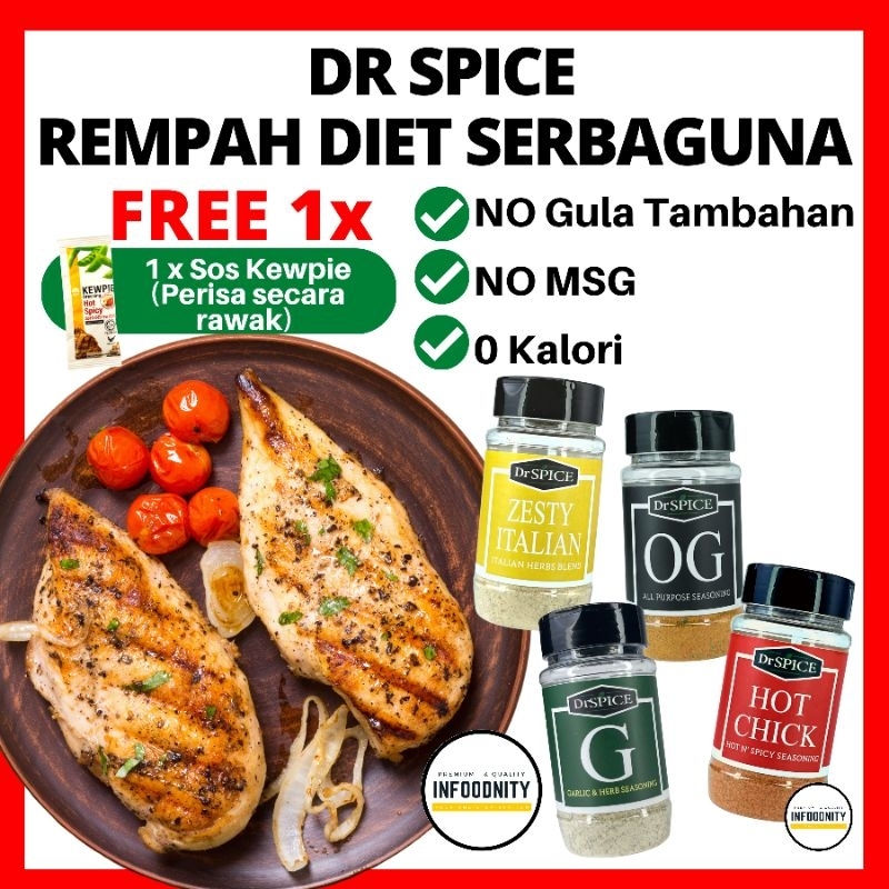 Dr Spice Seasoning Dr Spice OG DrSpice Italian Herbs Rempah Diet Rendah ...