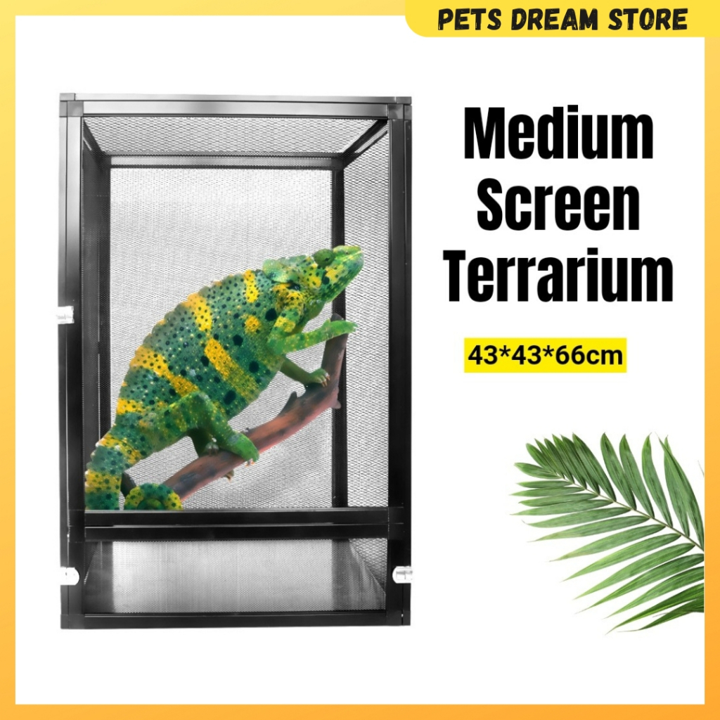 Nomoy Pet Reptile screen terrarium MEDIUM chameleon cage reptile ...