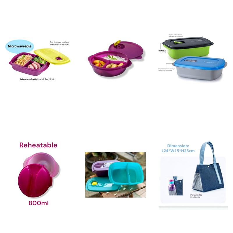 Tupperware Reheatable Divided Dish 1.25L/1L/900ml/800ml/Microwaveble ...