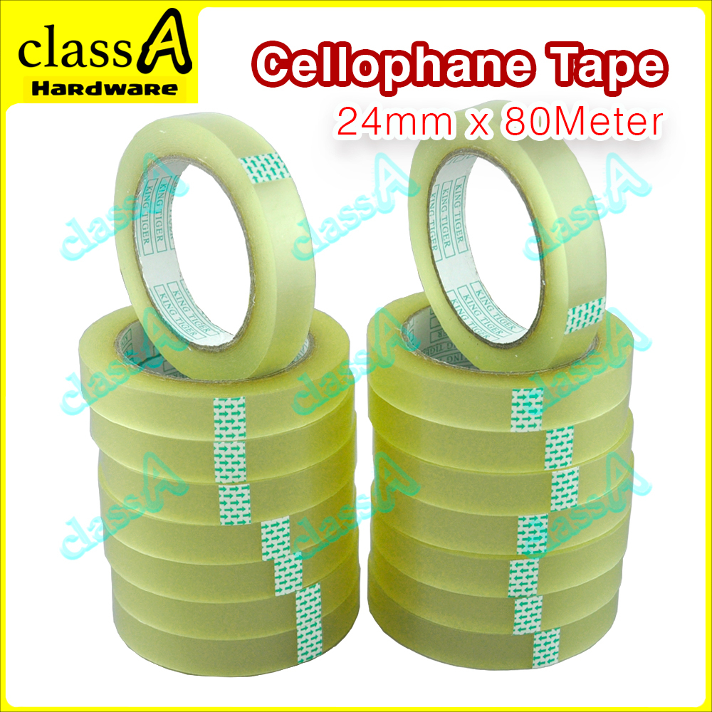 ClassAHW Opp Transparent Tape Cellophane Tape Clear Packaging Tape 24mm ...