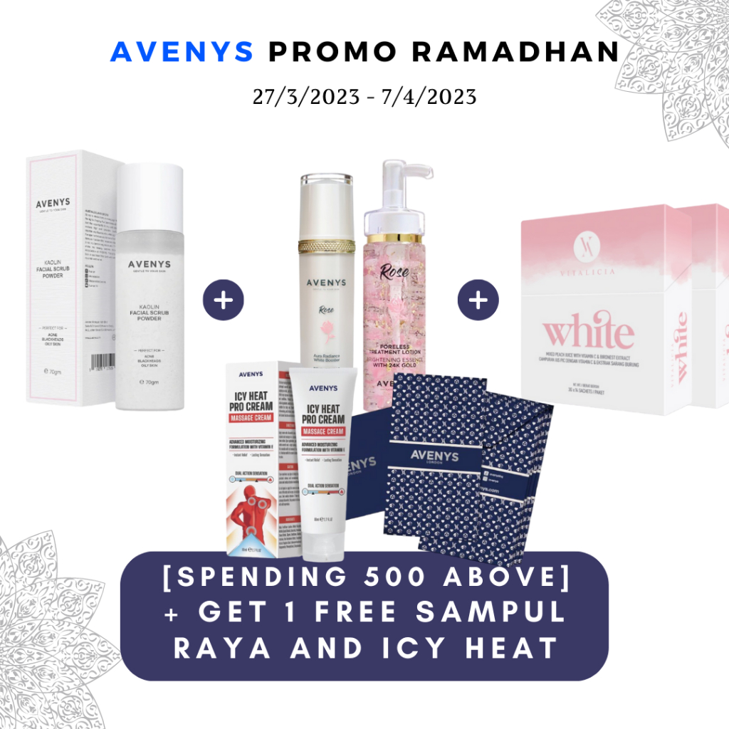 AVENYS PROMO 1 KAOLIN SCRUB + SET ROSE + 2 VITALICIA WHITE ( FREE 1 ICY ...